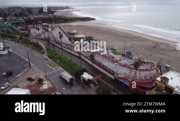 The Giant Dipper is a historic wooden roller coaster located at the ...