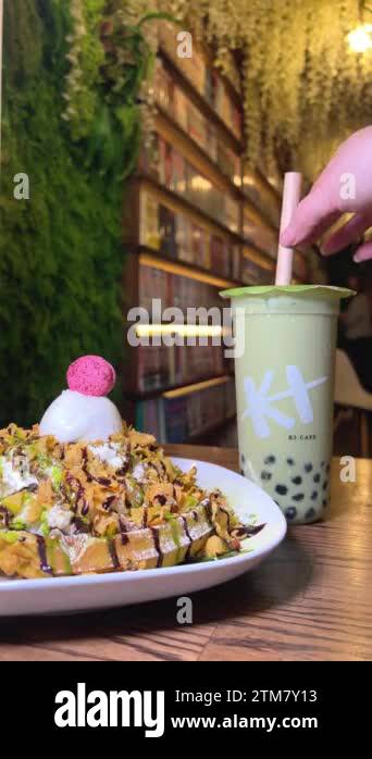 KT cafe in Canada Vancouver delicious Bubble Tea waffles and other ...