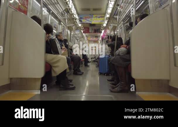 January 1,2020.Tokyo,Japan. crowded people inside train subway ...