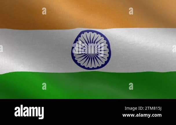 National Flag of India, Seamless loop India flag animation. A beautiful ...