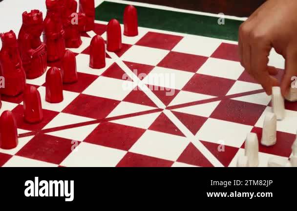 medieval historical reenactment - Medieval wooden board game with ...