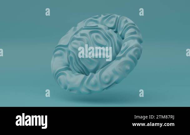 Loop 3d animation of an abstract sphere and a torus. The surfaces of ...