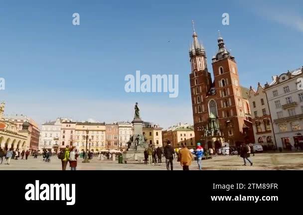 Krakow, Poland - 6th march, 2023: tourist sightseeing visit main Krakow ...
