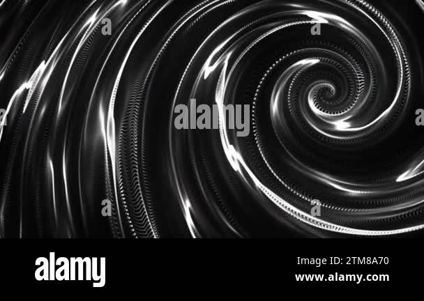 Metallic silk water spiral. Concentric optical Illusion. Abstract point digital wave of ...