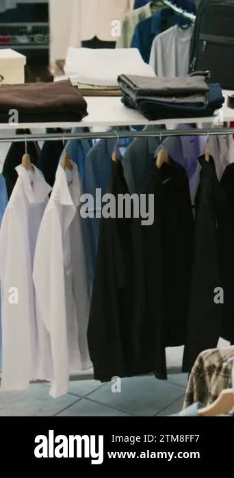 Vertical video: Fashion department store in shopping center mall ...