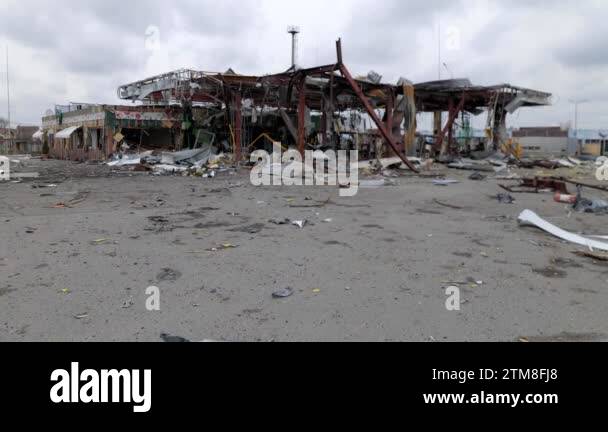 Stoyanka, Kyiv region, Ukraine - April 2022: Russia Ukraine War. A ...