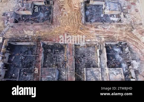 Wreckage and debris from homes destroyed by devastating fire ...