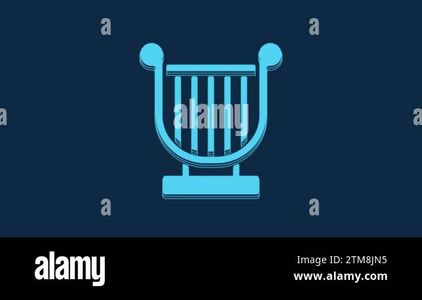 Blue ancient greek lyre icon Stock Videos & Footage - HD and 4K Video ...