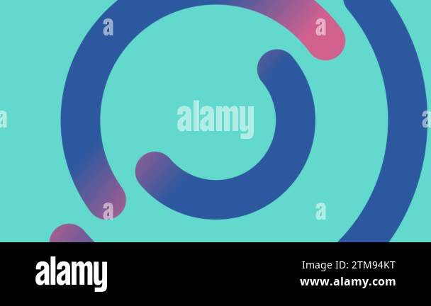 Neon background with moving circles of different colors, neon ...