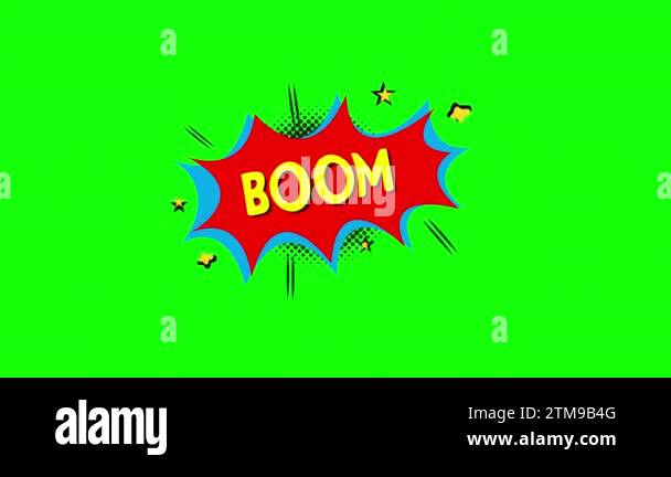 cartoon boom Comic Bubble speech loop Animation video transparent ...
