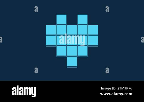Beautiful illustration pixel hearts Stock Videos & Footage - HD and 4K ...