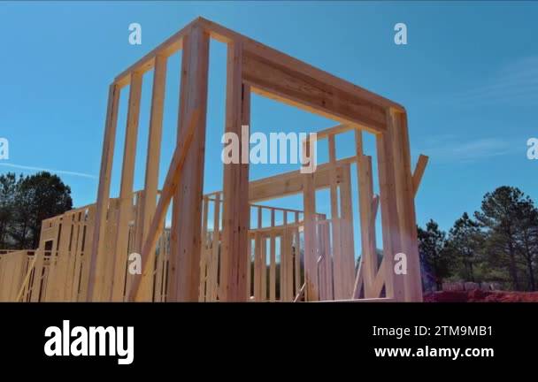 Stick house timber beams and truss frames give it unique framework ...