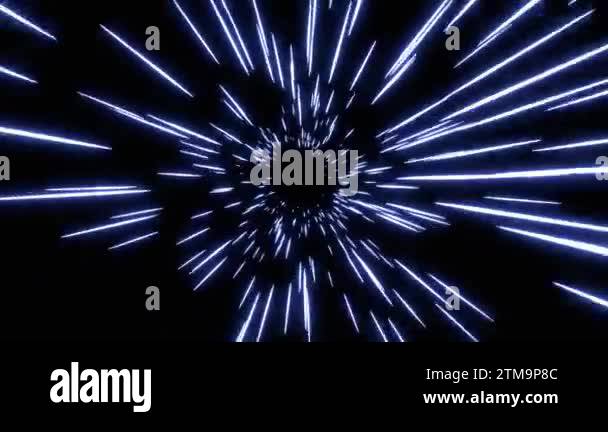 Blue light abstract background on black background. galactic speed of ...
