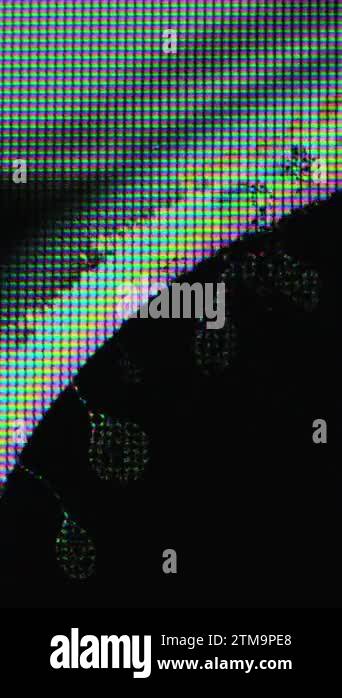 Vertical video. Pixel glow. Sound wave. Digital glitch. Blue pink ...