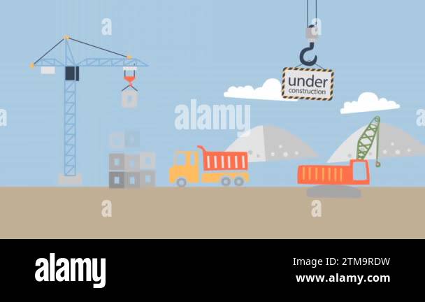 Animation Project construction and heavy equipment Stock Video Footage ...