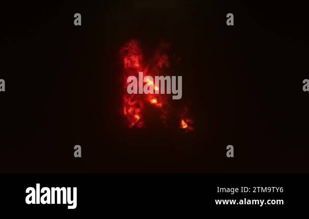 Fire Letter K. Burning Letter K Stock Video Footage - Alamy
