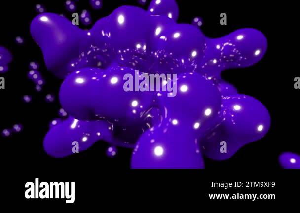 Blob floating abstract tech bio liquid blood chemical paint background ...