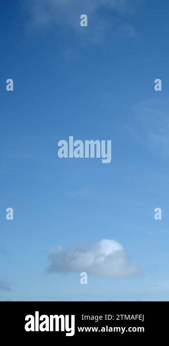 clouds move calmly in a clear blue sky, time-lapse video, sky ...