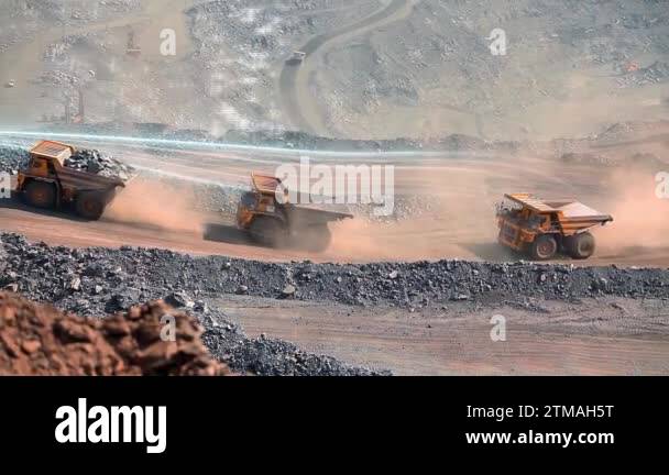Visualization of the temporary coal mining industry. The modern quarry ...