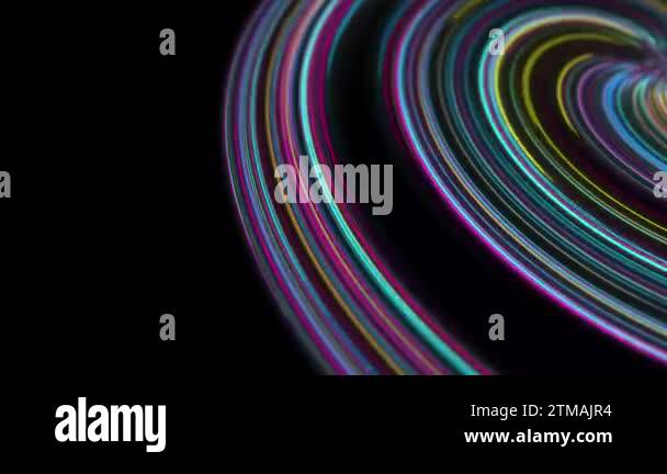 3d abstract neon background, glowing lines, virtual reality, speed of ...