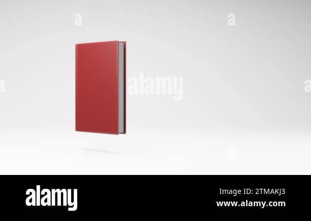 Closed Book Spinning on a Studio Light Gray Background, Seamless Loop ...