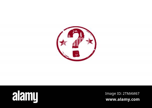 Question mark stamp and hand stamping impact isolated animation. Faq ...