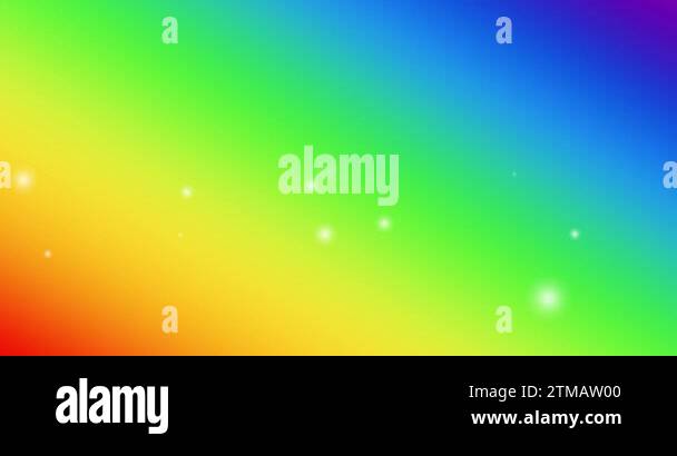 Animation of multiple white spots moving on seamless loop over rainbow ...
