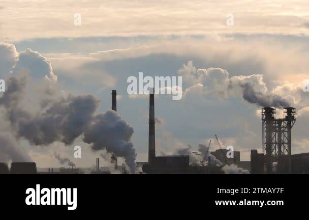 Air pollution smoke stack built structure environment Stock Videos ...