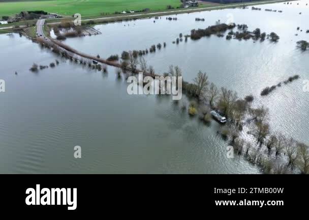 Flooded Road in the UK After Heavy Rain Causes Localised Flooding Stock ...