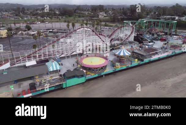 The Giant Dipper is a historic wooden roller coaster located at the ...