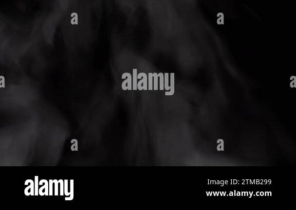 Rising Blurred White Clouds of Steam, Smoke, Icy Thick Fog on a Black ...