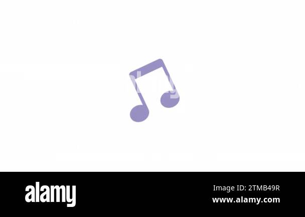 Animated musical note. Music performance. Visual record, composition ...