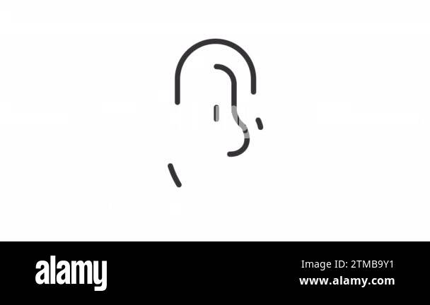 Animated fingerprint linear icon. Identification. Crime investigation ...
