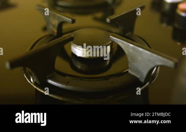 Cooking gas stove on kitchen food prepare on cooker Stock Videos ...