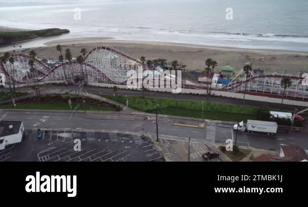 The Giant Dipper is a historic wooden roller coaster located at the ...