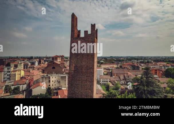 Stunning aerial video capturing the iconic and historic tower of Rovigo ...