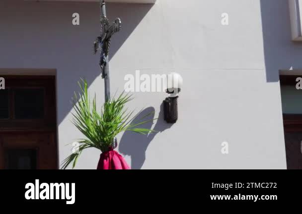 Holy Week. Processional cross and branches. Traditional Catholic ...