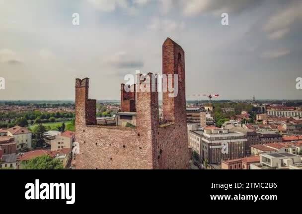 Stunning aerial video capturing the iconic and historic tower of Rovigo ...