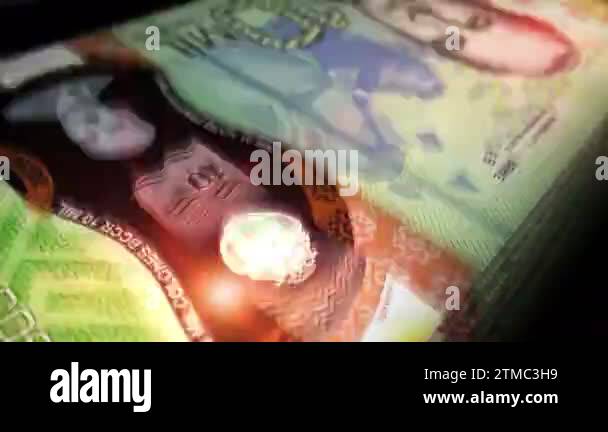 Costa Rica money Costa Rican Colon money counting. CRC banknotes. Fast ...