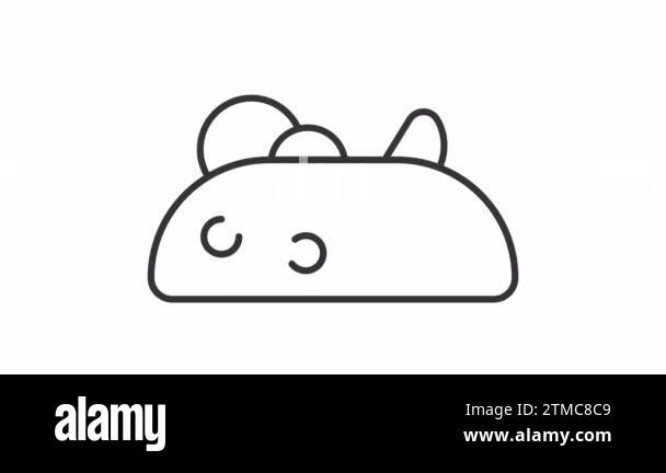 Animated popular dishes line icons. World cuisine animation. Famous ...