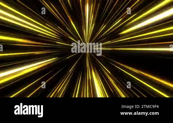 Cosmic interstellar hyperspace motion background animation. Flying at warp speed through glowing ...