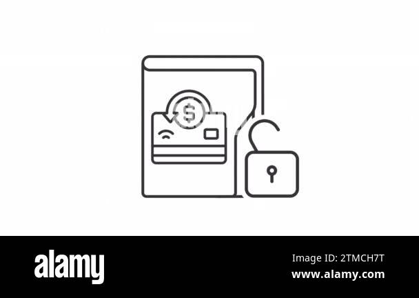 Animated privacy rule linear icon. Nonpublic personal information. Sensitive data protection ...