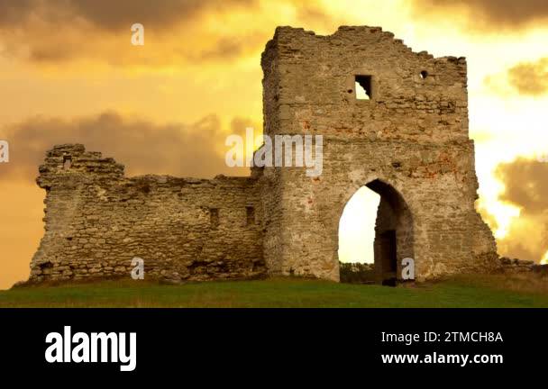 Entrance gate ruined medieval castle Stock Videos & Footage - HD and 4K ...