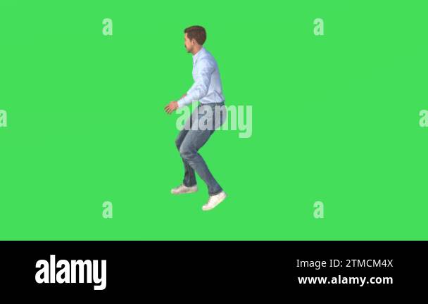 3d Green screen male singer animation dancing and singing on a beach ...