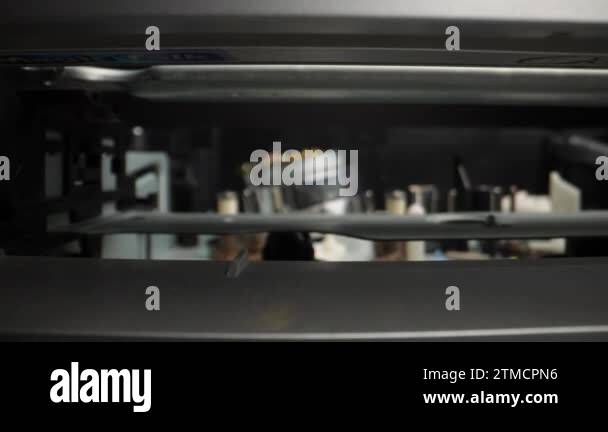 Magnetic head inside an old VHS VCR. Dolly shot. Close-up Stock Video ...