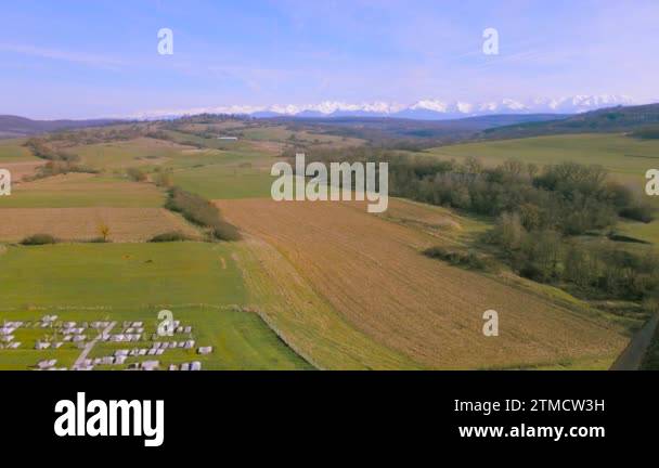 Aerial video of the fortified church at Hosman, in Sibiu county ...