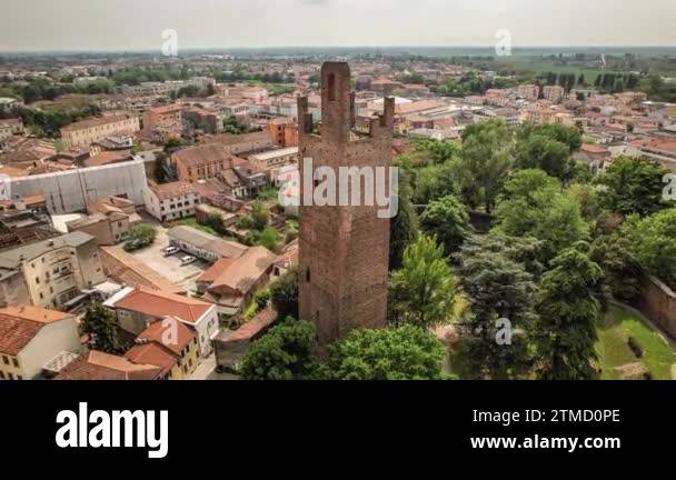 Stunning aerial video capturing the iconic and historic tower of Rovigo ...