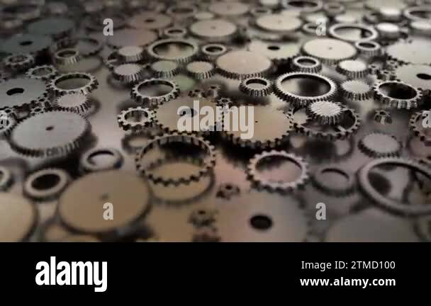 Gear cogs rotating system gearbox watch mechanism 4K Stock Video ...