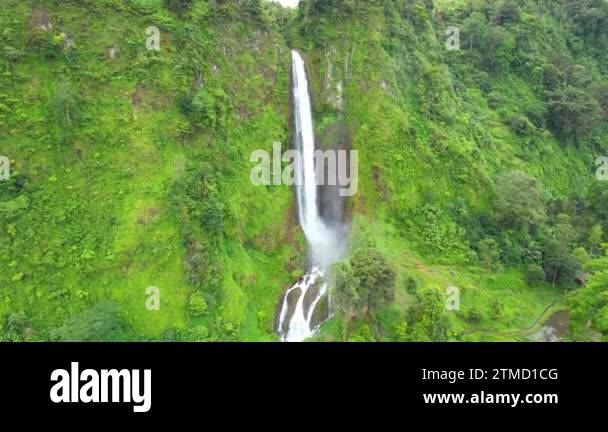 Citambur waterfall Cianjur in Indonesia. Famous tourist attractions and ...