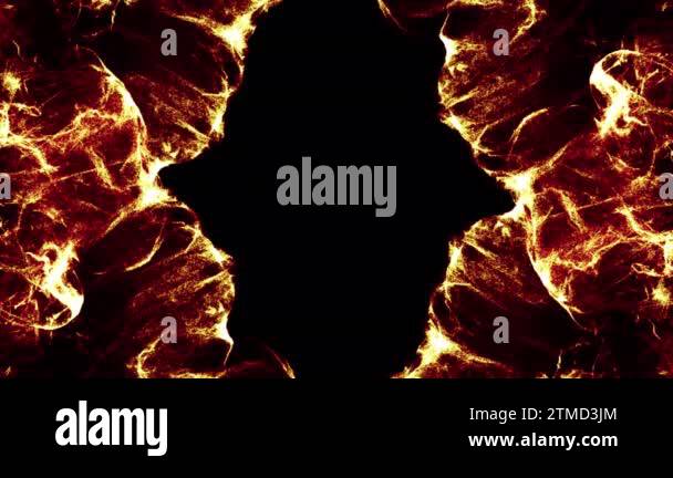 Fire particle shockwave blowing transition reveal overlay isolated on alpha background Stock ...